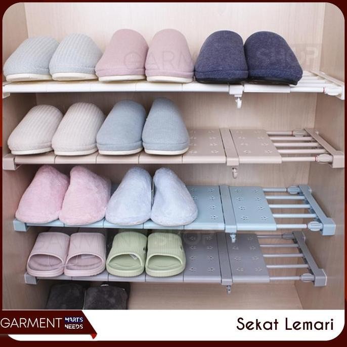 Jual SEKAT LEMARI FLEKSIBEL NAIK TURUN PARTISI LEMARI PORTABLE PLASTIK ...