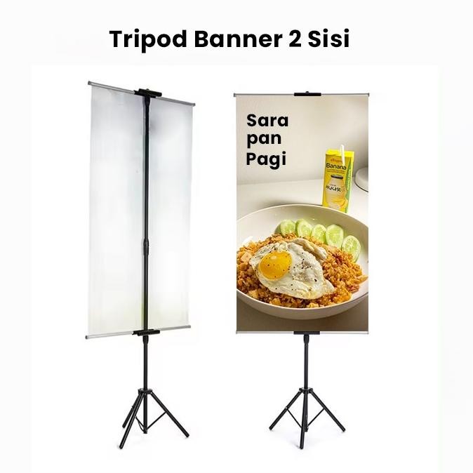 Jual ready !!! Tripod Standing Banner 2 Sisi - BESI Standing Banner ...