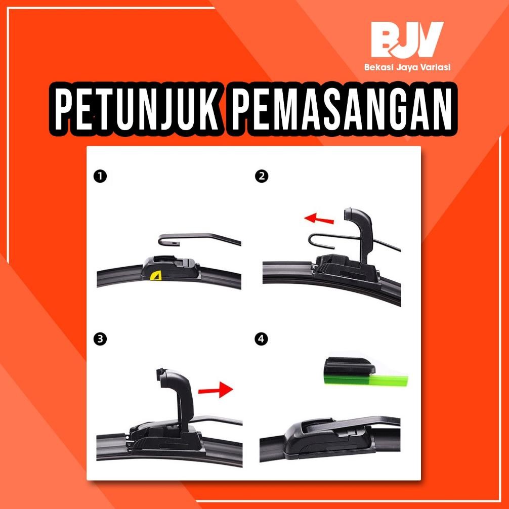 Jual Best Seller Wiper Mobil Dual Blade - Universal Semua Mobil - Wiper ...