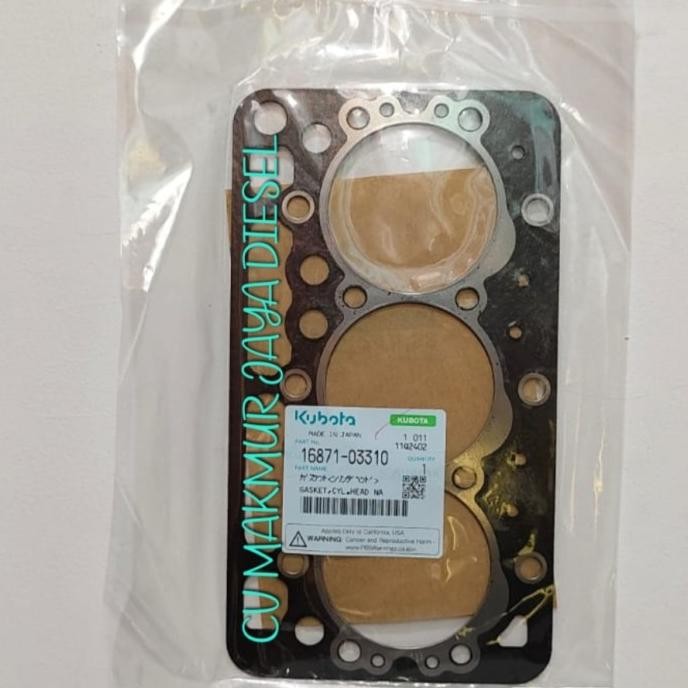 Jual Gasket Cylinder Head Gl9000 16871-03310 Kubota Genuine New Stok ...