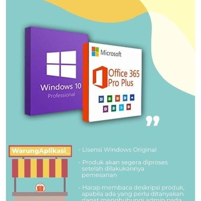Jual original lisensi PAKET Promo Windows 10 Pro dan Office 365 Digital ...