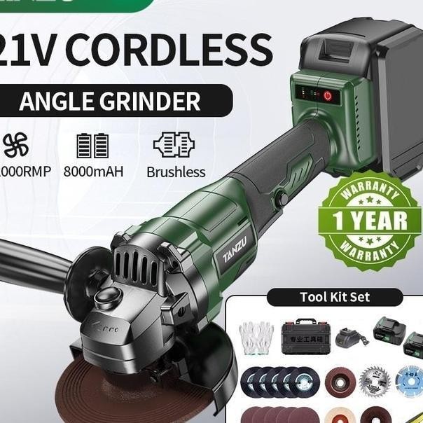 Jual Tanzu 21V Mein Gerinda Bruhle Motor Angle Grinder Mein Gerinda ...