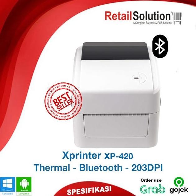 Jual BRG BARU Printer Label Thermal Bluetooth XPRINTER XP420BT / XP-420BT / XP420 BT | Shopee ...