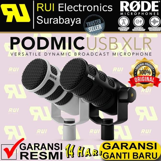 Jual Rode Podmic Usb Xlr Versatile Dynamic Broadcast Microphone New ...