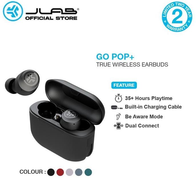 Jual sale! jlab go pop+ tws true wireless bluetooth earphone ...