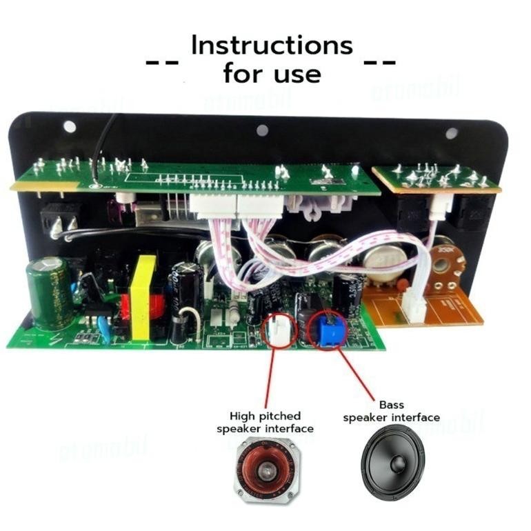 Jual ew-45 aq-54 2000W Digital Amplifier Board 8-12 Inci Bluetooth ...