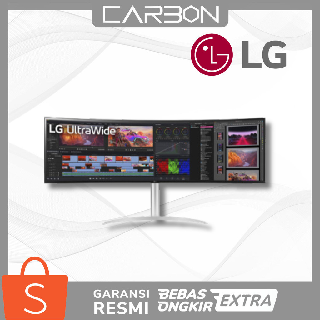 Jual LG Curved Monitor 49" UltraWide Dual QHD 5K with USB Type-C 49WQ95C-W | Shopee Indonesia