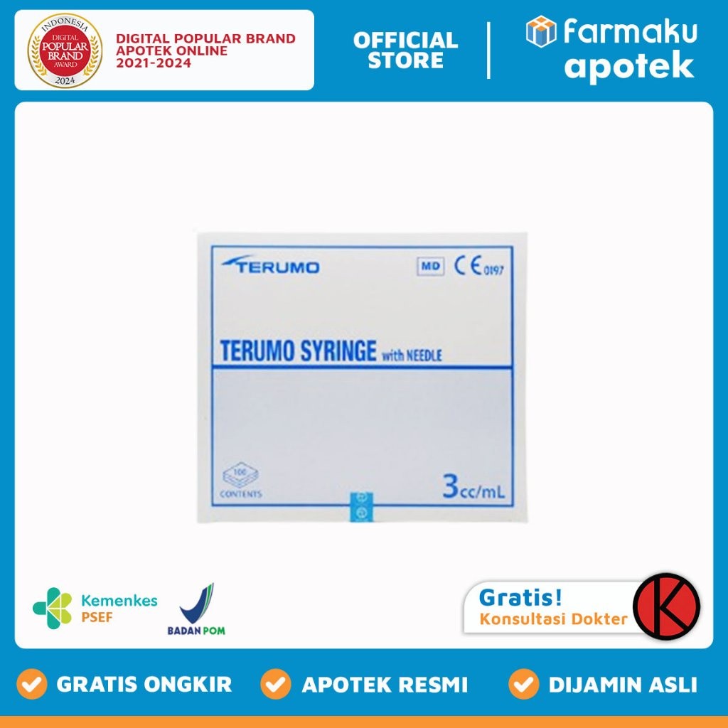 Jual Terumo Syringe Spuit 3 cc Box 100 pcs - ASB | Shopee Indonesia