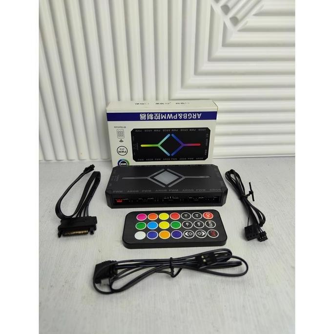 Jual Argb Controller Pwm Hub 9 Port / Pengatur Fan Argb Dengan Remote ...