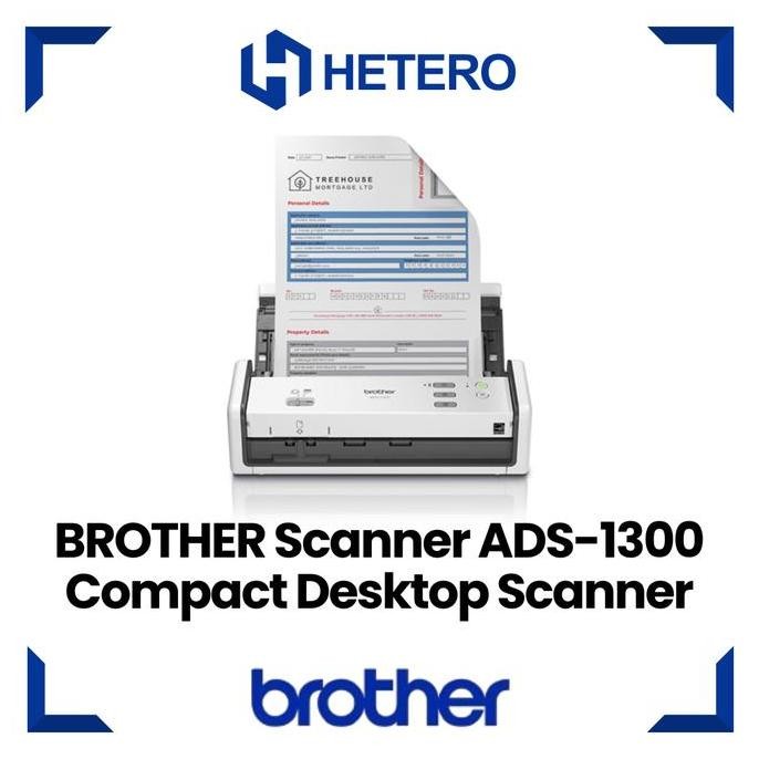 Jual BROTHER Scanner ADS-1300 Duplex ADF Portable Document Scanner ...