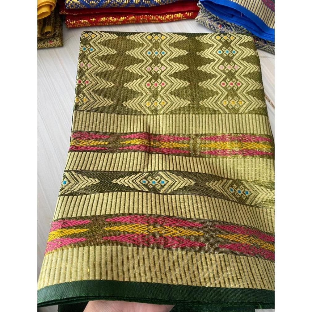 Jual SY Set Kain songket dan Selendang Motif palembang Hijau Motif 1 ...