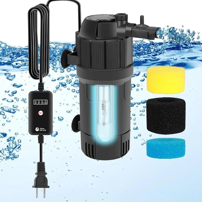 Jual Aquarium Bio Sponge Filter With Uv Sterilizing Lamp Aeration ...
