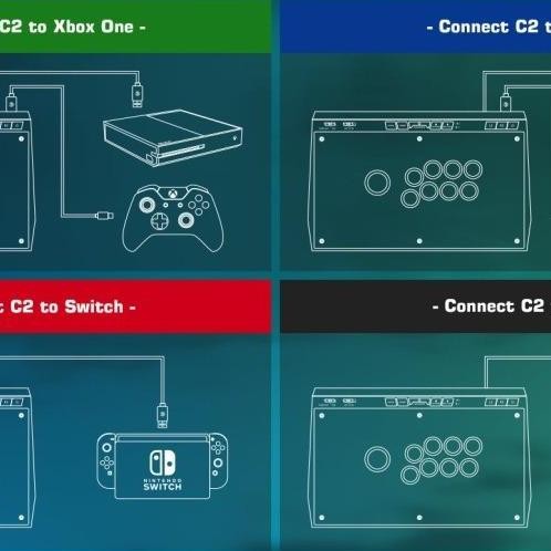 Jual GameSir C2 Arcade Fightstick Joystick Xbox One PS4 PC Nintendo ...