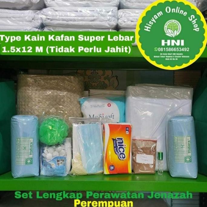 Jual new Set Lengkap Pengurusan Jenazah | Kain Kafan Ukuran 1.5x12 M ...