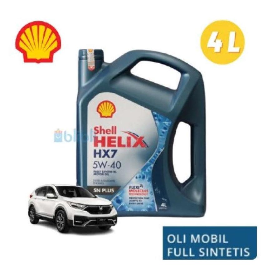 Jual SHELL HELIX HX7 5W-40 PELUMAS SINTETIS OLI MESIN [4 L] ORIGINAL ...