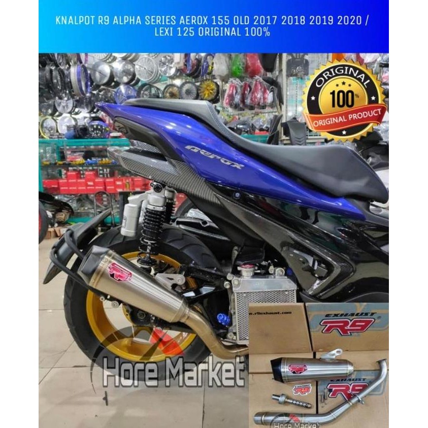 Jual KNALPOT R9 ALPHA SERIES / KNALPOT R9 AEROX 155 ALPHA SERIES AND ...