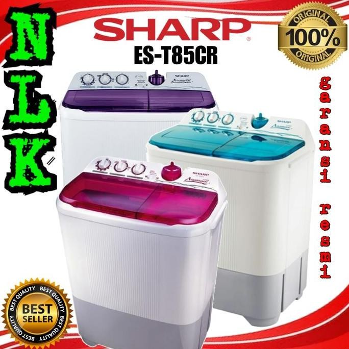 Jual Tersedia SHARP Mesin Cuci ES-T85CR-PK 2 tabung 8 kg 85CR | Shopee ...