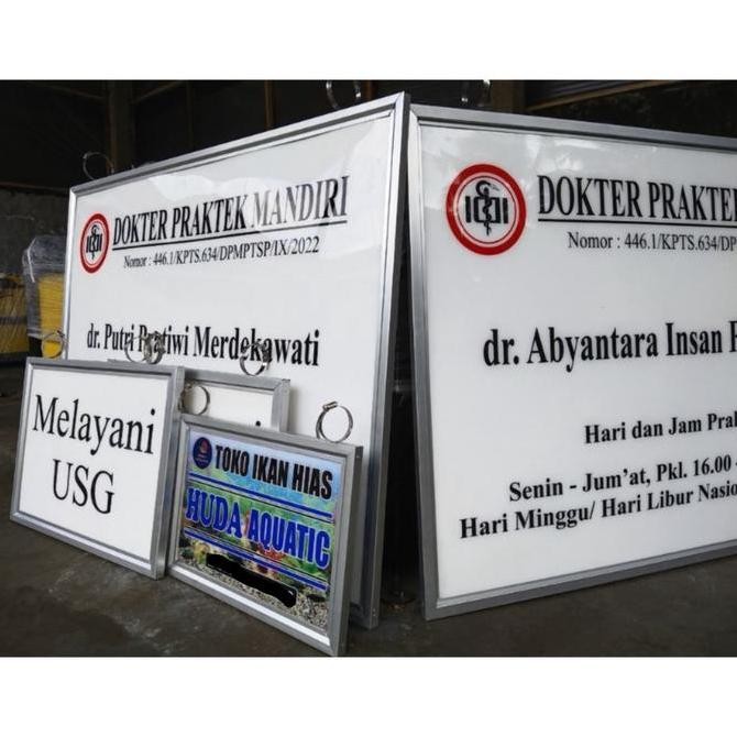 Jual COD, Plang Acrylic / Papan Dokter / Papan nama Kantor/ Desa/ Toko ...