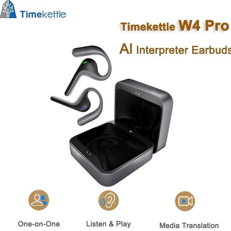 Jual Timekettle W4 Pro Ai Translation Earbuds Language Simultaneous Translator Device Business ...