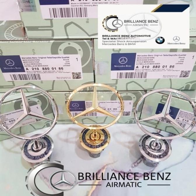 Jual Logo Bintang Kap Mesin Mercedes Benz Original / Emblem Hood Star ...