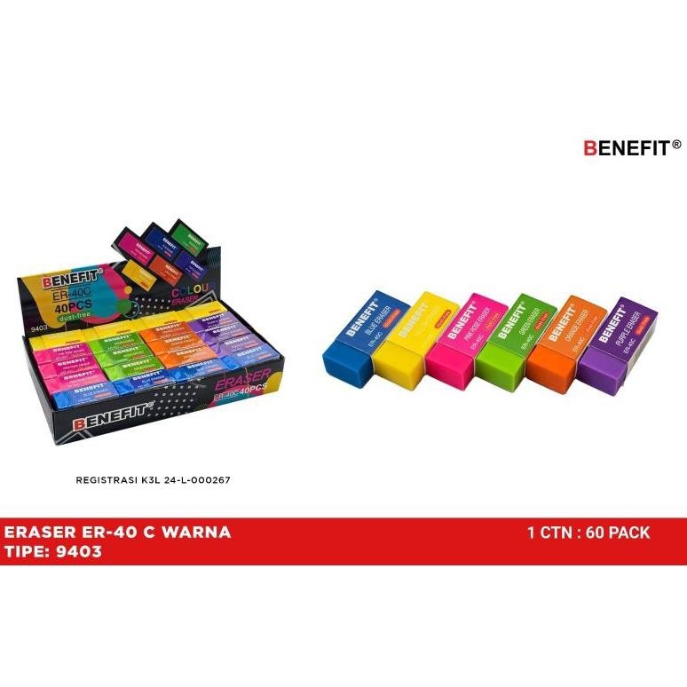 Jual 1 Pak Penghapus Pensil Warna Warni Ukuran JUMBO isi 24 Pcs ...