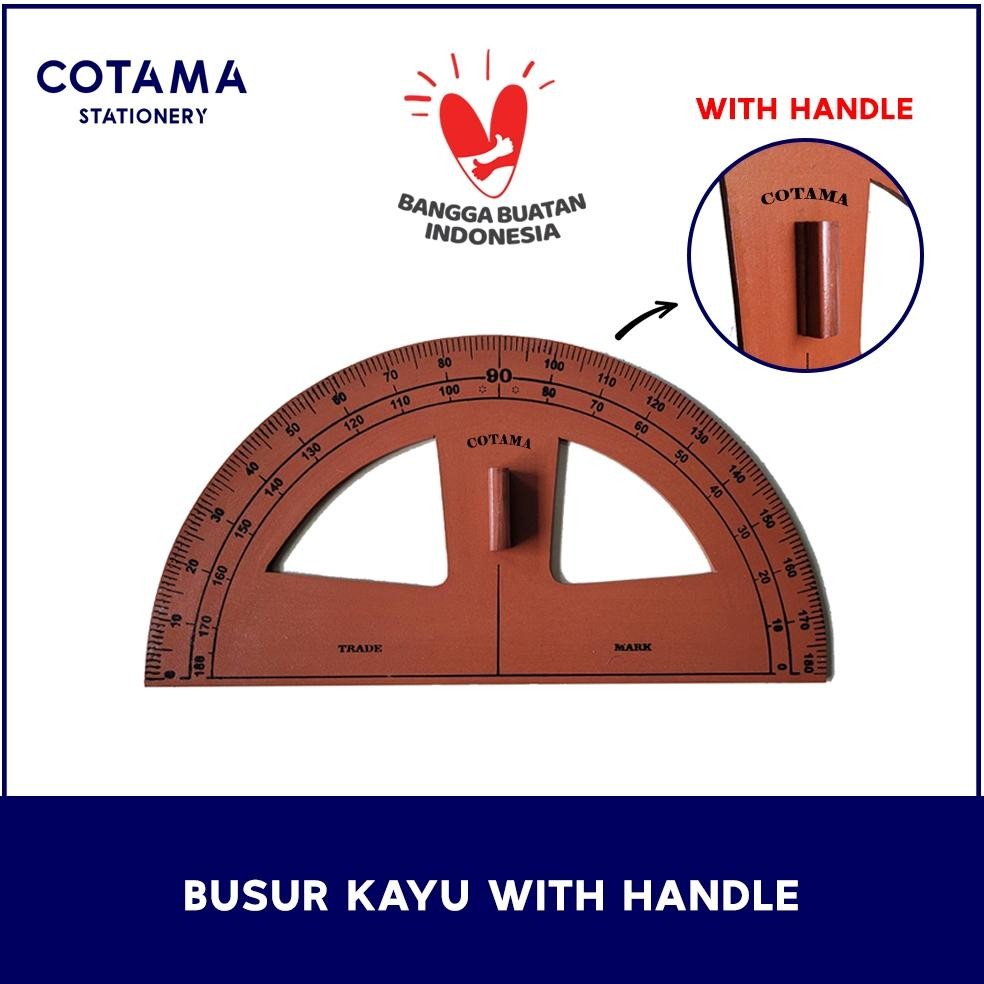 Jual Busur Kayu Papan Tulis Besar 180 derajat dengan Handle AST ...