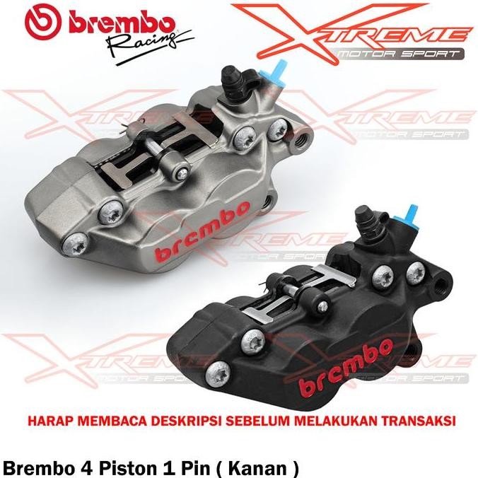 Jual KALIPER BREMBO 4 PISTON 1 PIN GREY UNIVERSAL ORIGINAL ORIGINAL DAN TERPERCAYA | Shopee ...