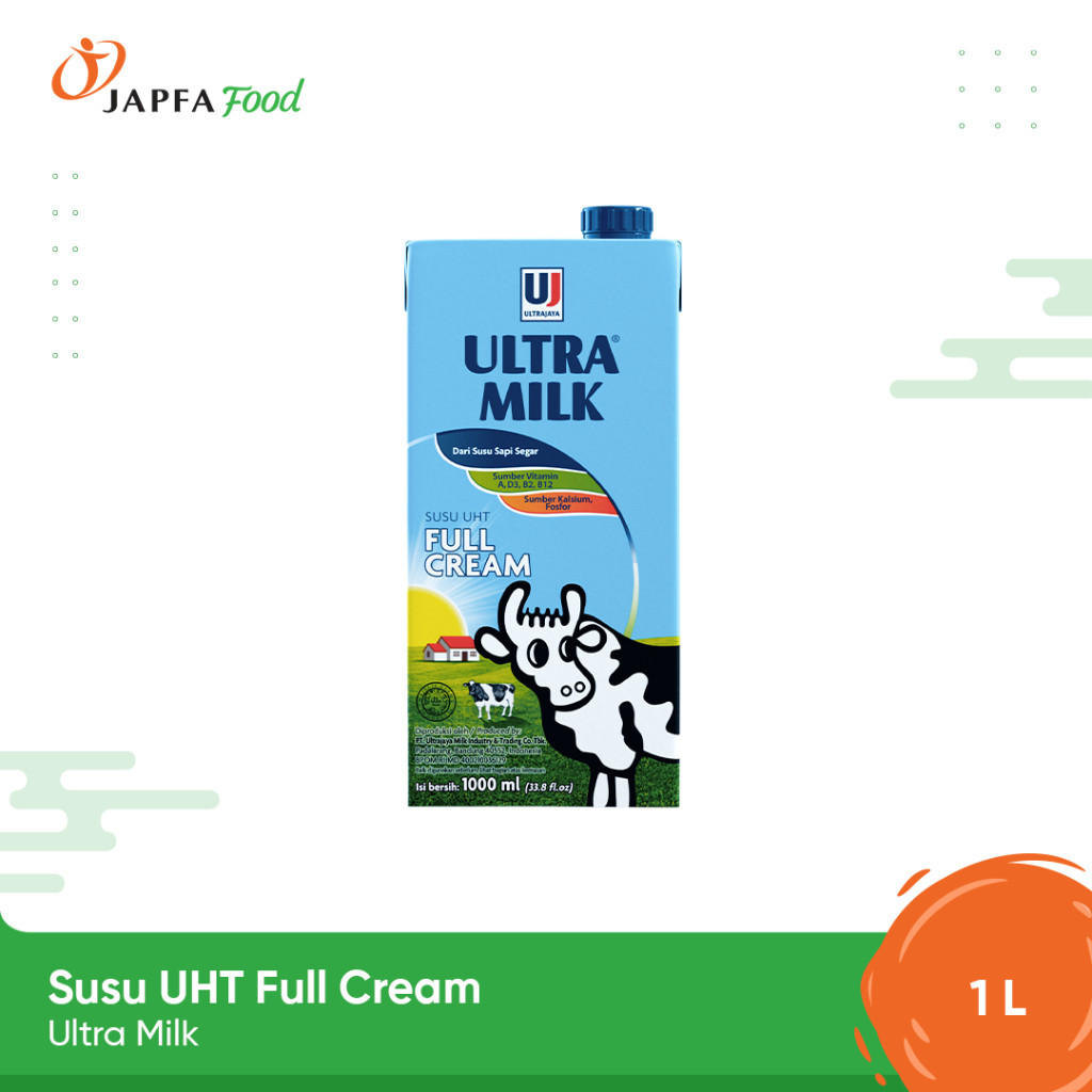 Jual Ultra Milk Susu UHT Full Cream 1L 100% Susu Sapi Segar | Shopee Indonesia