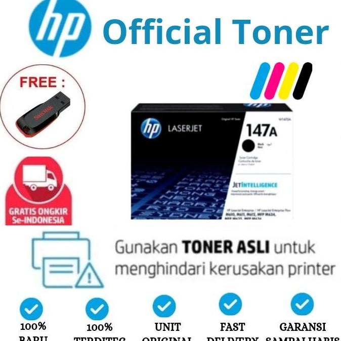Jual Toner Hp Laserjet 147A Original W1470A Black New Stok | Shopee ...