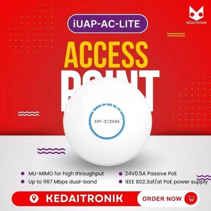 Jual Ip Com Profi Iuap Ac Lite Ac1200 Ap Gigabit Access Point Mu-Mimo Unifi New Stok | Shopee ...