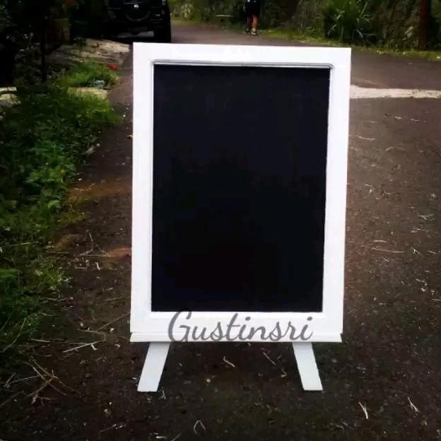 Jual Papan tulis kapur + standing tripot 30x40 Papan menu cafe papan ...