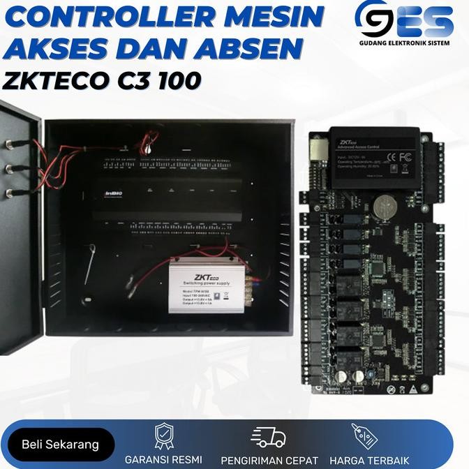 Jual Mesin Kontroler ZKTECO C3 100 akses Kontrol pintu Dan Absensi ORIGINAL | Shopee Indonesia