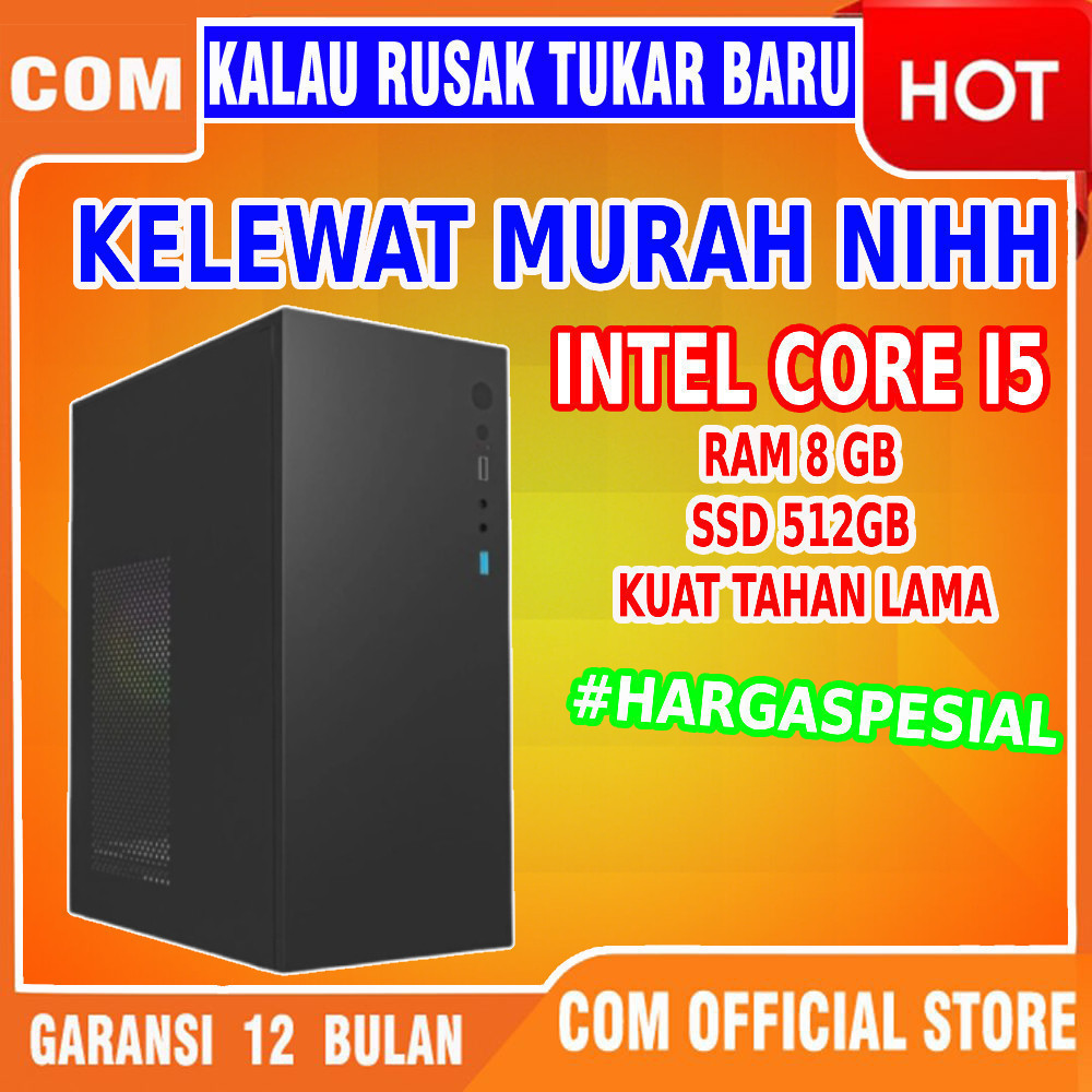 Jual KOMPUTER LENGKAP computer rakitan core i5 Ram 8GB SSD 256GB AWET ...