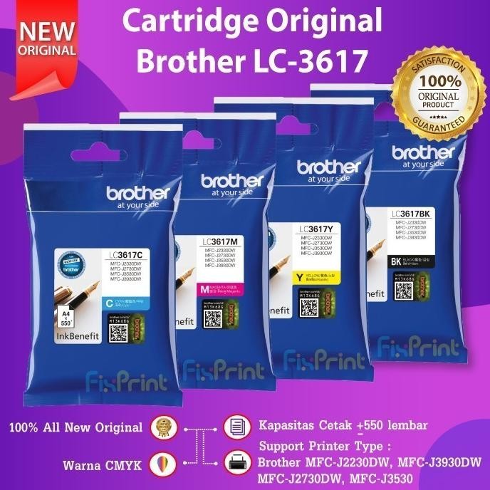 Jual BROTHER Tinta LC-3617BK | LC3617BK | LC3617 BK Original Black ...