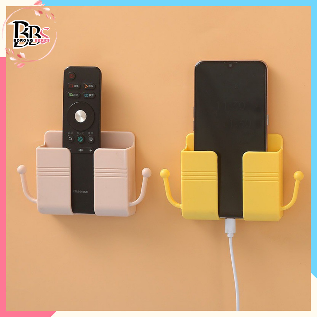 Jual BORES Holder HP Tempel Dinding Rak Serbaguna Colokan HP Remot ...