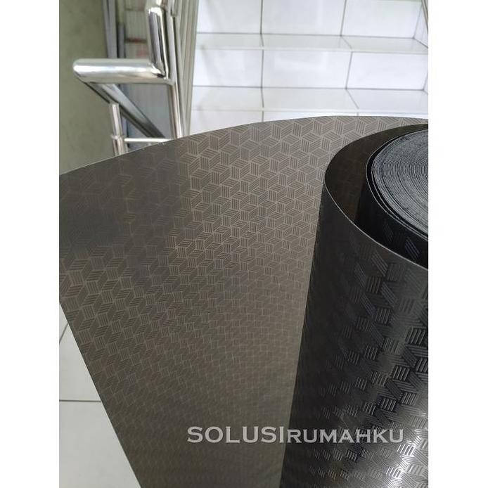 Jual Per 1 Meter Fiber Tutup Pagar motif KUBIK COKLAT CUBIC 05 Plastik ...