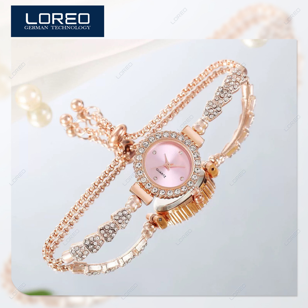 Jual Loreo - Jam Tangan Wanita Model Serut Fashion / Jam Tangan Analog ...