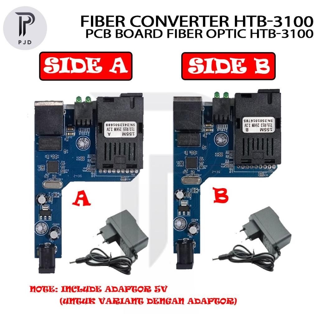 Jual PCB Netlink HTB-3100 A+B Side A Side B Fiber Optic Media Converter ...