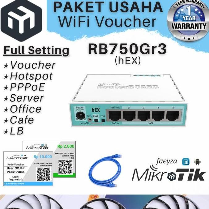 Jual Mikrotik Rb750Gr3 750Gr3 Hex-Lite Full Setting Hotspot New Stok ...