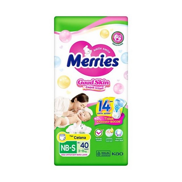 Jual MERRIES PANTS GOOD SKIN NB-S 40 PCS - POPOK | Shopee Indonesia