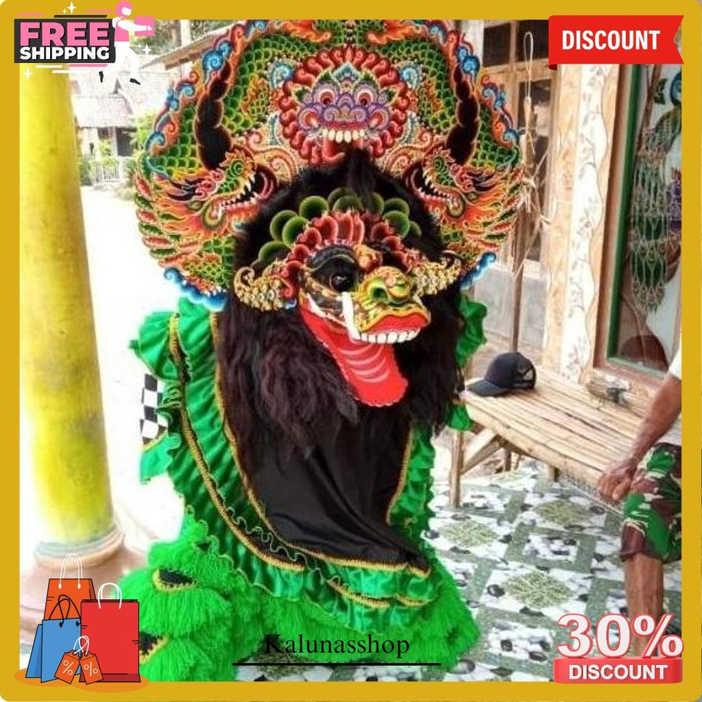 Jual Trending Promo Barongan Devil Sungut Full Kayu Asli Ukuran 14 ...