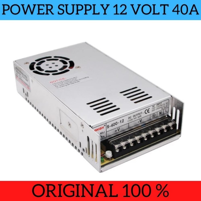 Jual Power Supply Jaring Switching 12V 40A + FAN Cocok Untuk CCTV LED DLL | Shopee Indonesia
