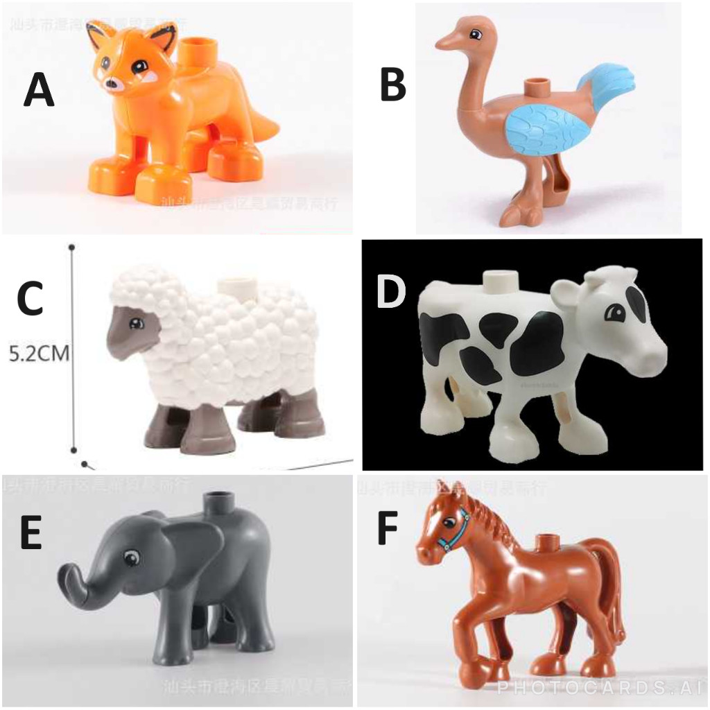 Jual AN02 Ostrich Burung Unta Rubah Fox Sapi Cow Gajah Elephant Kuda ...