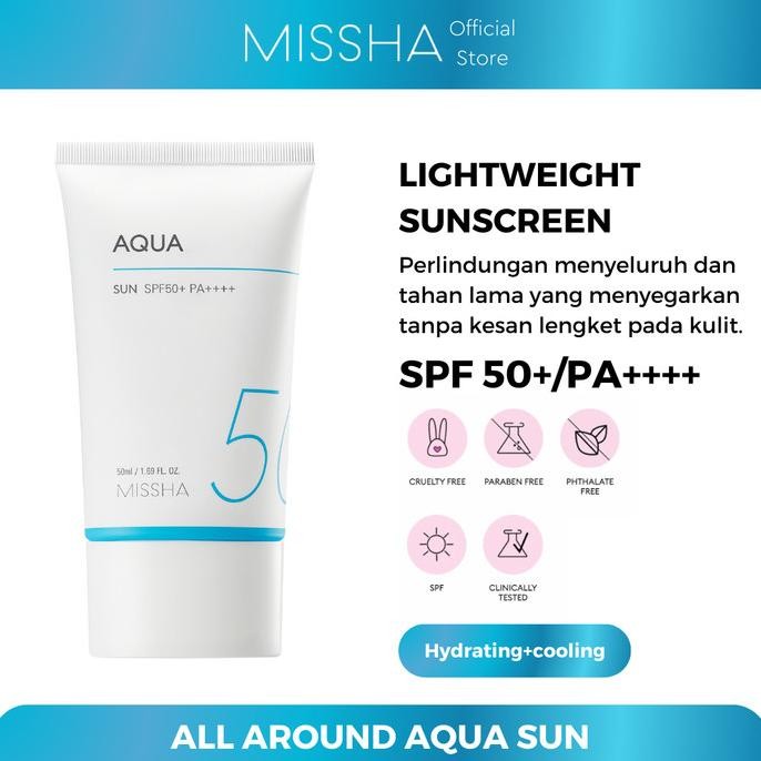Jual MISSHA All Around Safe Block Aqua Sun SPF50+/PA++++ HT | Shopee ...