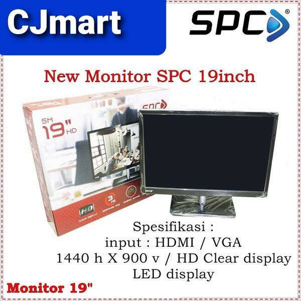 Jual SPC LED Monitor 19" inch Full HD HDMI VGA Garansi Resmi | Shopee ...