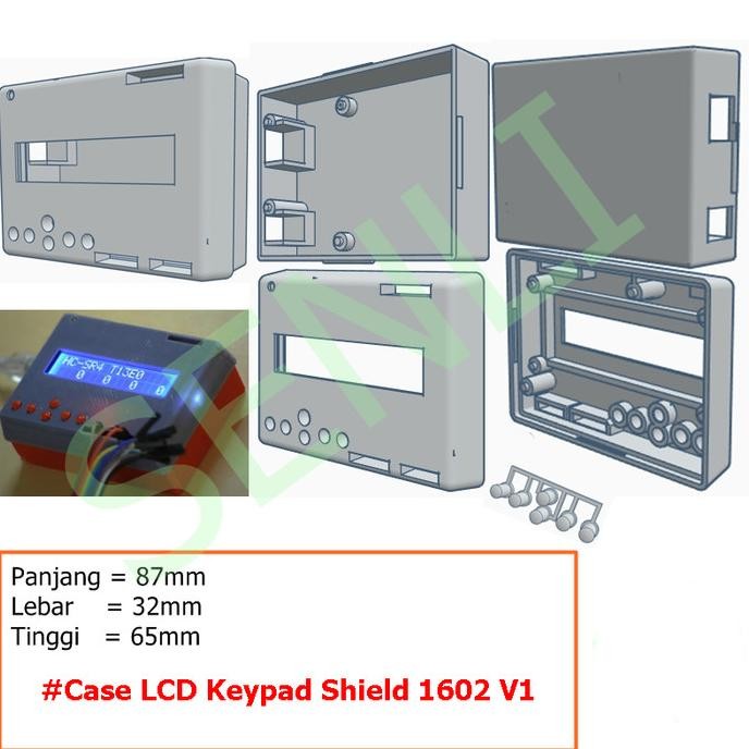 Jual Asli Case Casing Cover Frame Arduino Lcd Keypad Shield 16X2 16X02 ...