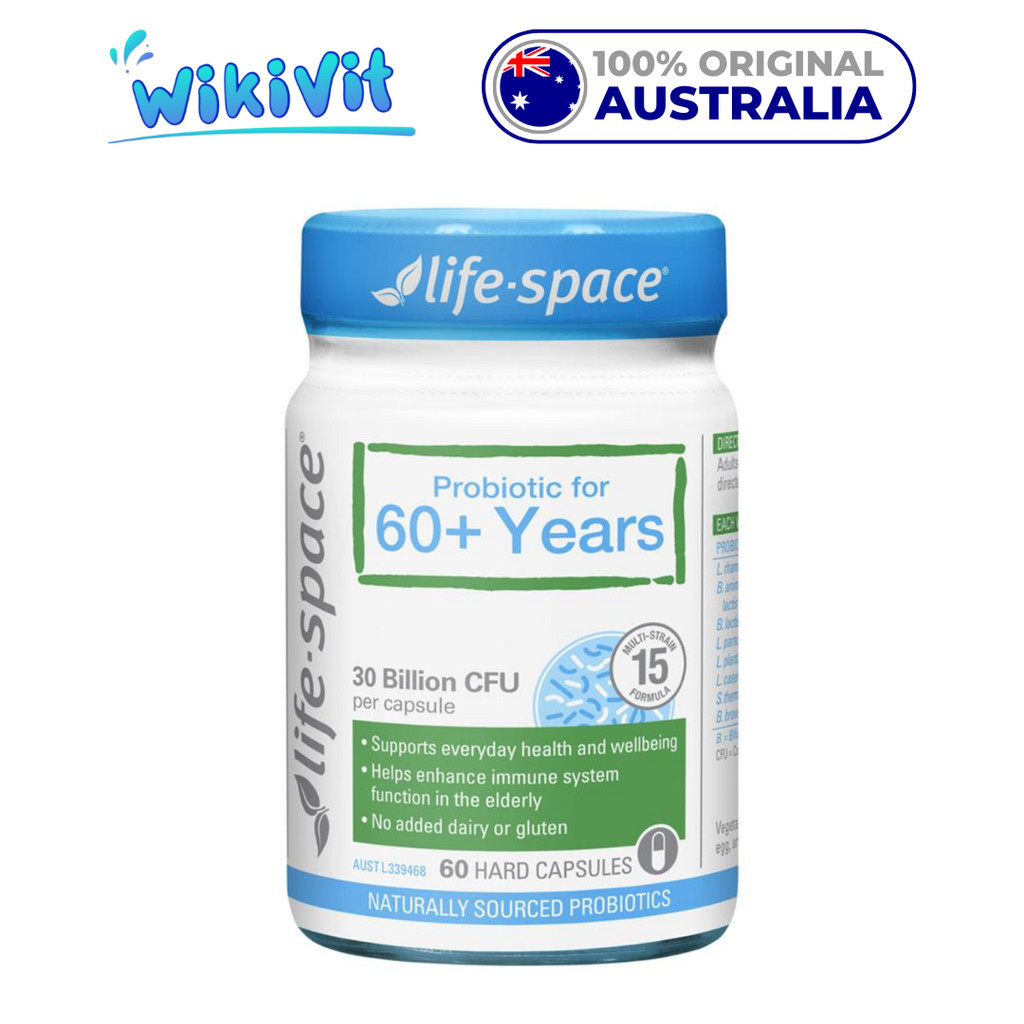 Jual LIFE-SPACE Probiotic For 60+ Years 60 Capsules - ORIGINAL AUSTRALIA / Kapsul Probiotik Life ...