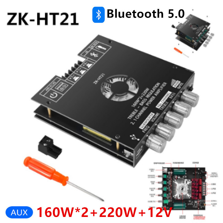 Jual Modul Port Bluetooth ZK-HT22 HT21 2.1 saluran TDA7498E sound bass gun 160WX2+220W |1i6H96UM ...
