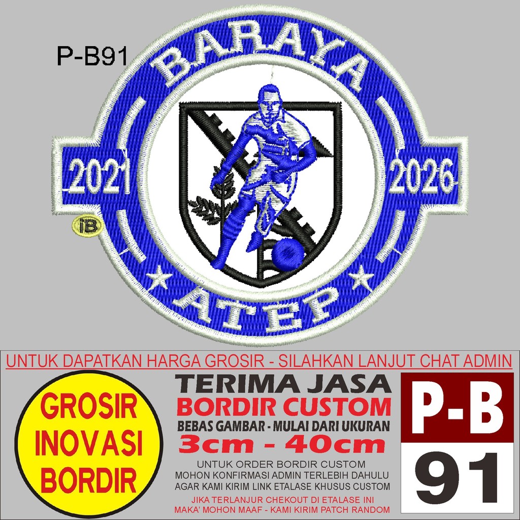 Jual PATCH BORDIR P-B91 LOGO BARAYA ATEP - GIB REVIEW/TESTIMONI ...