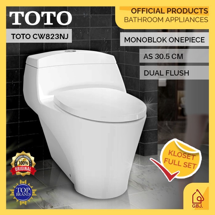 Jual Jual [READY] KLOSET DUDUK TOTO ONE PIECE CW823NJ / MONOBLOK TOTO CW 823 NJ | Shopee Indonesia
